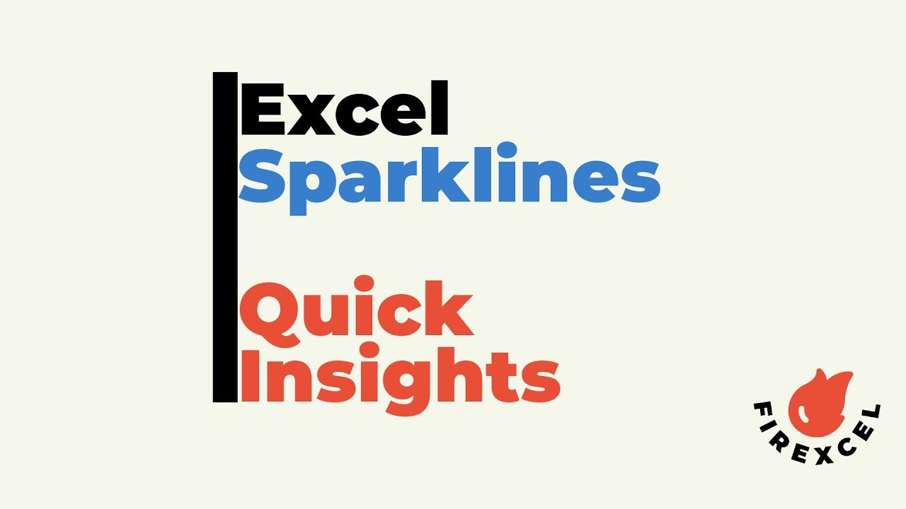 Ditch the Bulky Charts! Master Excel Sparklines in 10 Minute - YouTube
