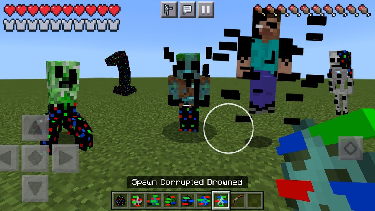 Pibby Corrupted Minecraft Mobs Addon in minecraft pe - YouTube