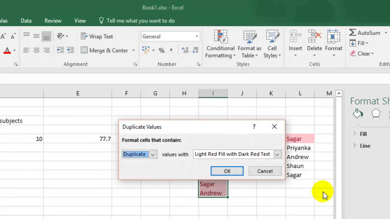 How To Find Duplicate Entries In Microsoft Excel - Youtube