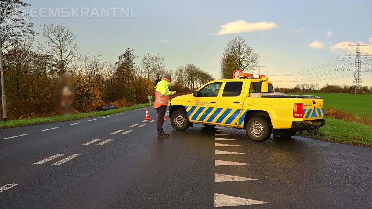 Meerdere ongelukken op N362 door gladheid: weg tijdelijk afgesloten - YouTube