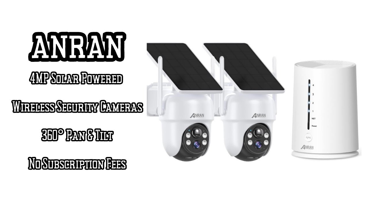 ANRAN 4MP Solar Powered Wireless Security Cameras | 360° Pan & Tilt, No ...