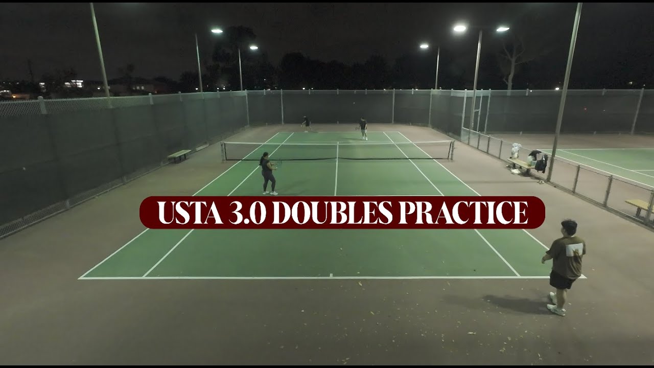 usta 3.0 tennis doubles practice match - YouTube