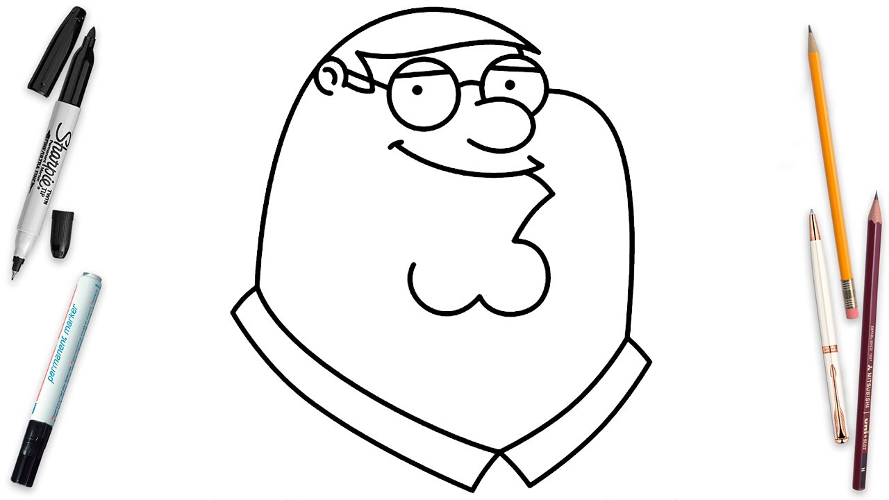 How To Draw Peter Griffin Easy Step By Step | Family Guy Drawing ...