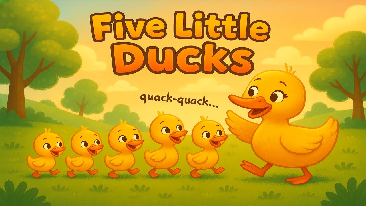 Five Little Ducks 🦆 | Preschool Learning Song & Nursery Rhymes for Kids ...