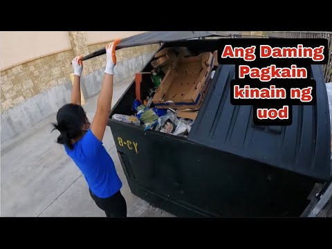 DUMPSTER DIVING PINOY IN AMERICA LOTS OF FOODS BUT WORMS ALL OVER IT ...