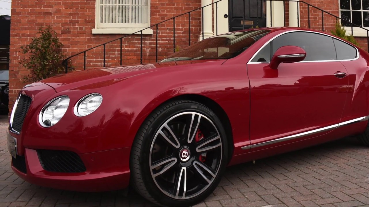 Used Bentley Continental GT V8 in Dragon Red - YouTube