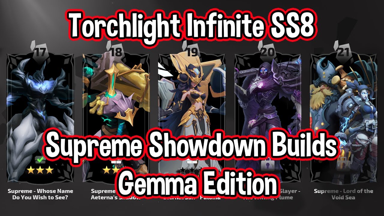 TLI: Sandlord // Supreme Showdown Builds: Gemma Edition // Torchlight Infinite - YouTube