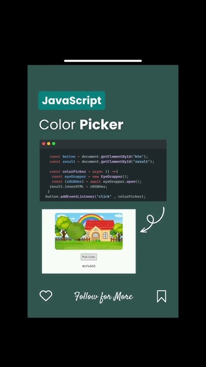 Color Picker JavaScript 🔥🔥 | subscribe for more💯 - YouTube