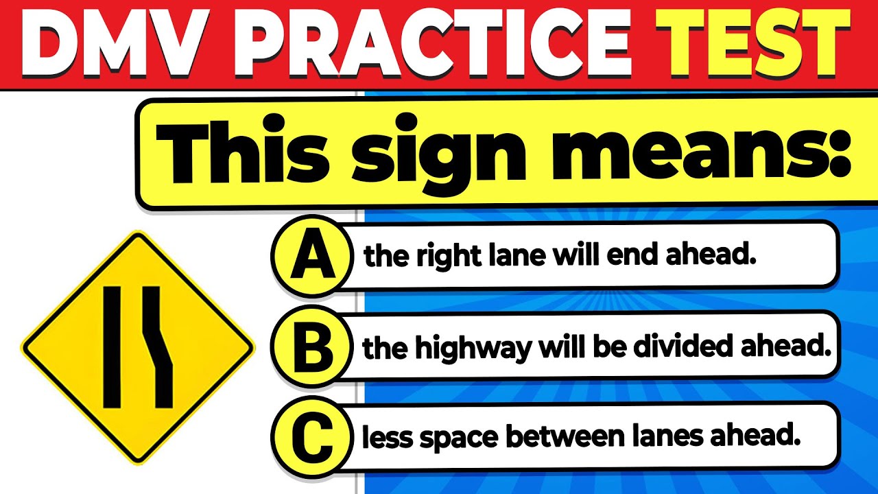DMV Written Test 2026 #2 - Practice Questions with Answers | CA DMV ...
