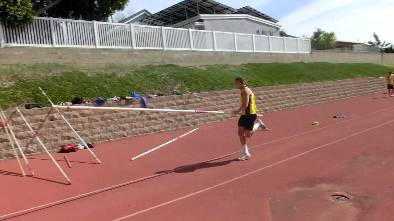 Peter Klepp pole vault practice - YouTube
