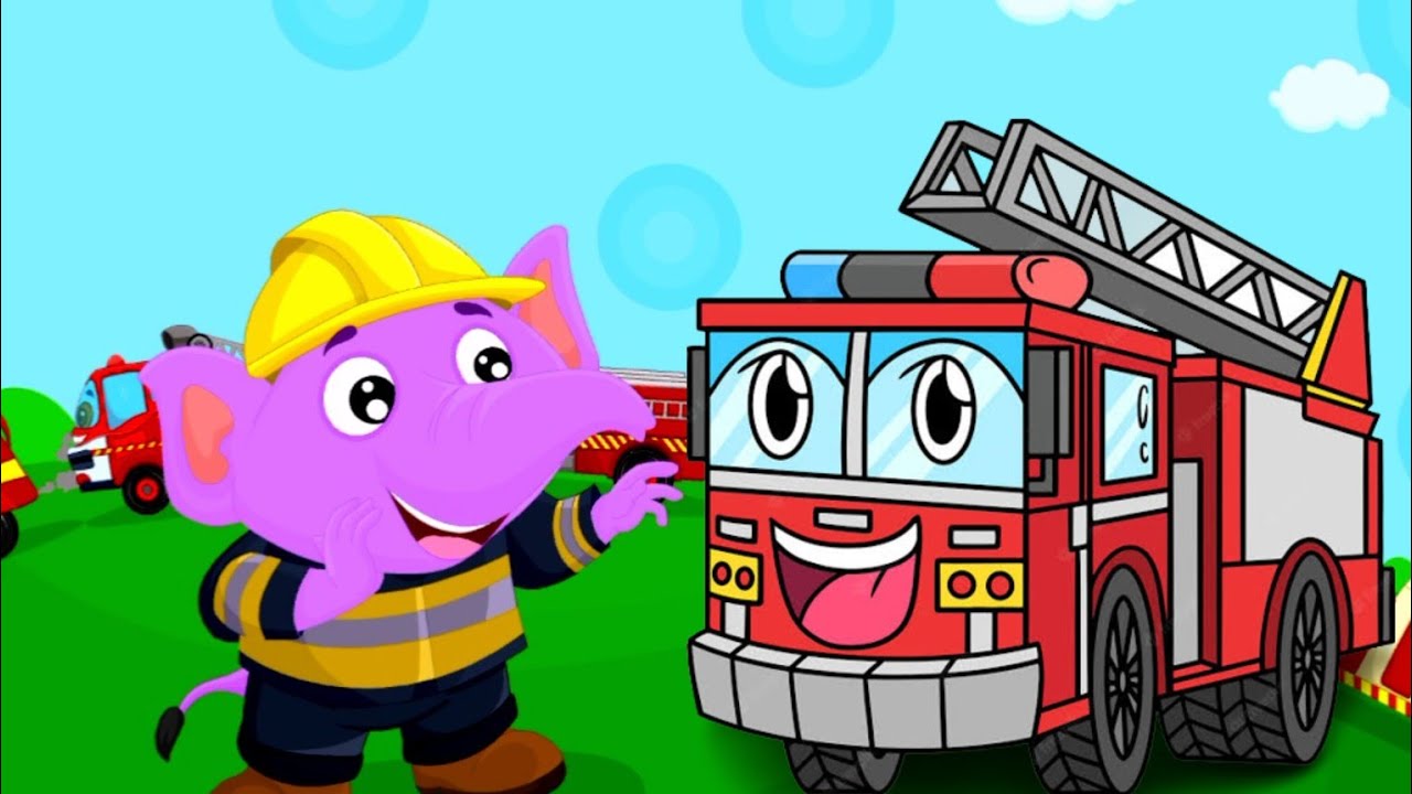 FIRE TRUCK RHYMES FOR KIDS/VEHICLES FOR KIDS#vehicles # ...