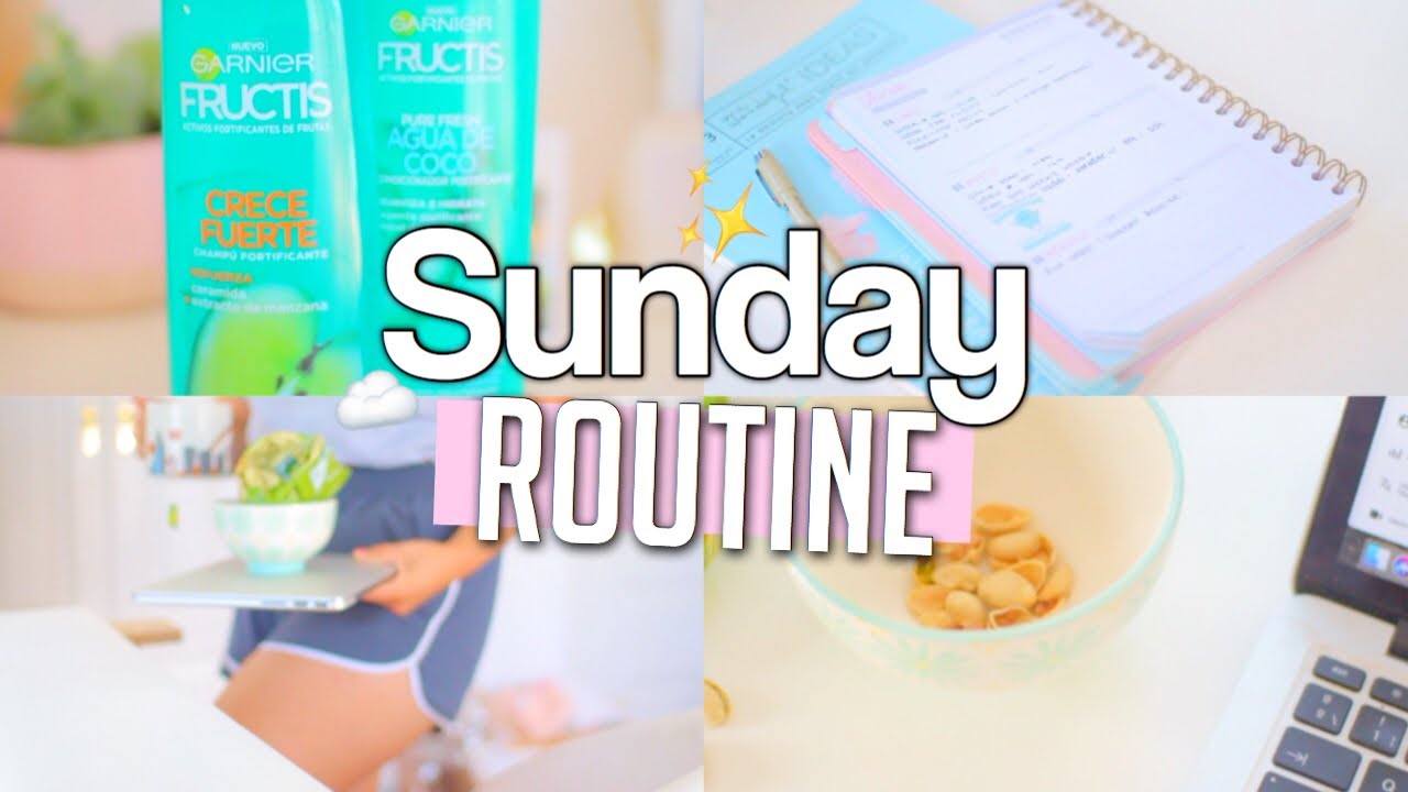 My Sunday Routine || Planning, Organizing, Skincare + More! - YouTube