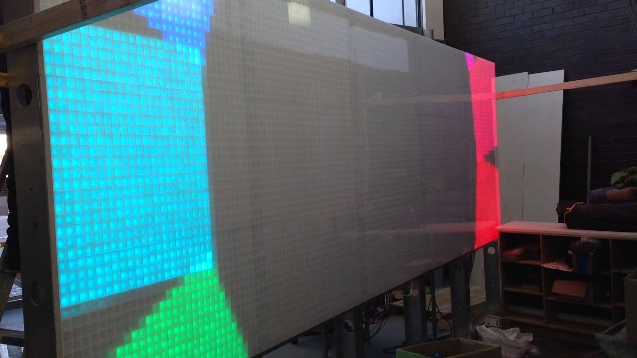 Fadecandy controlled wall - YouTube