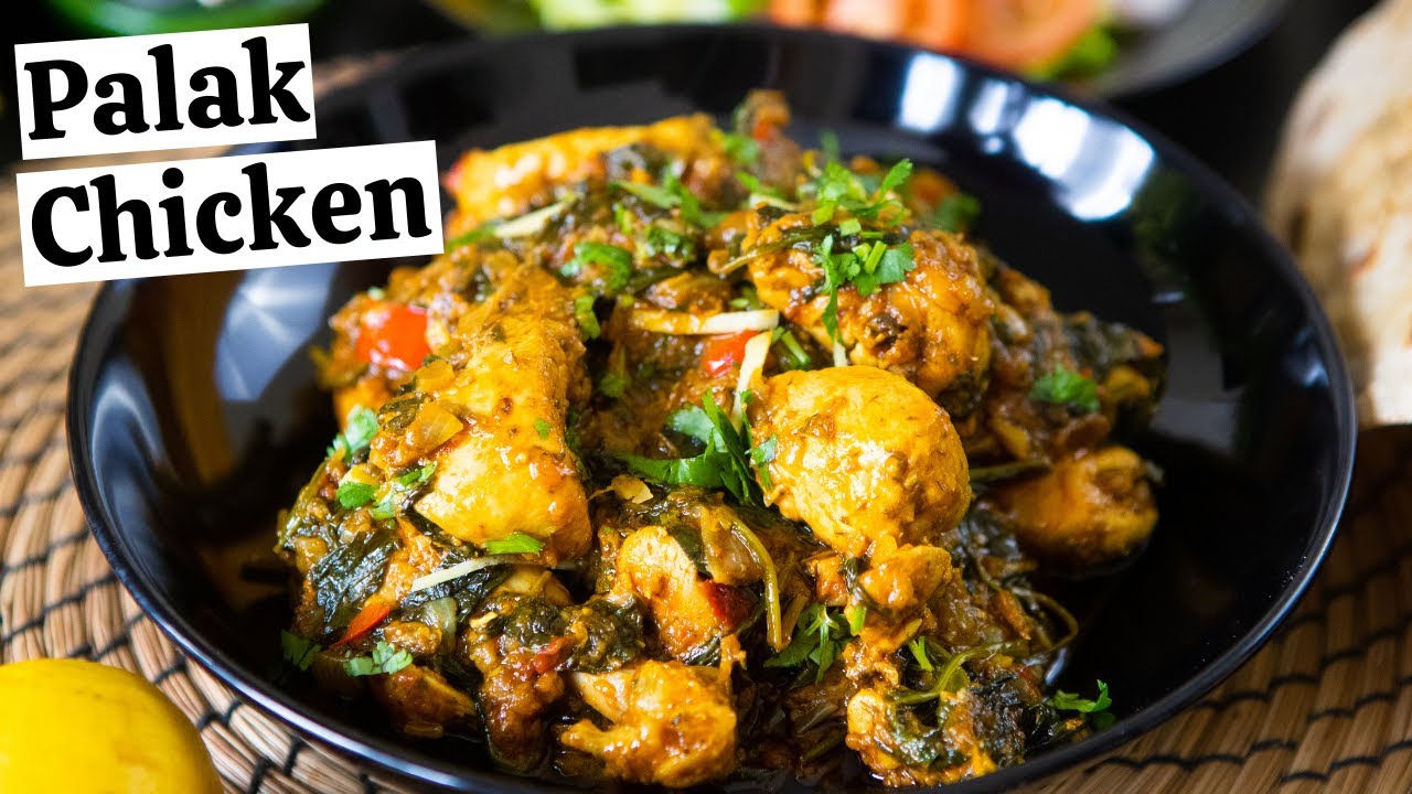 CHICKEN SAAG RECIPE || Chicken with Palak || Delicious Chicken Spinach Curry || Saag Wala ...