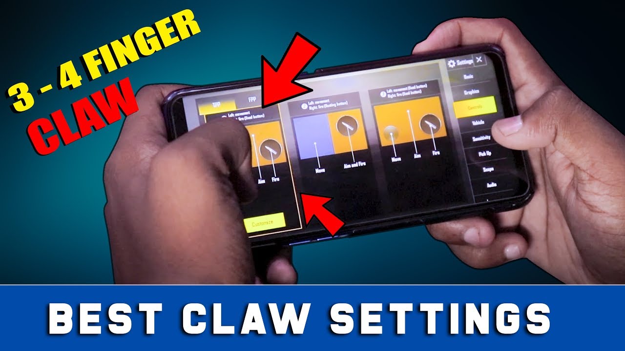 3 And 4 Finger Claw Best Setup Settings In PUBG Mobile | Best Claw ...