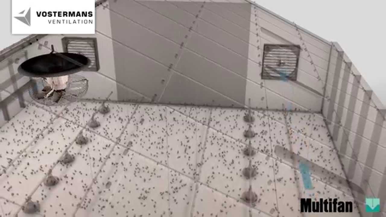 Multifan V-FloFan for poultry Vostermans Ventilation Inc - YouTube