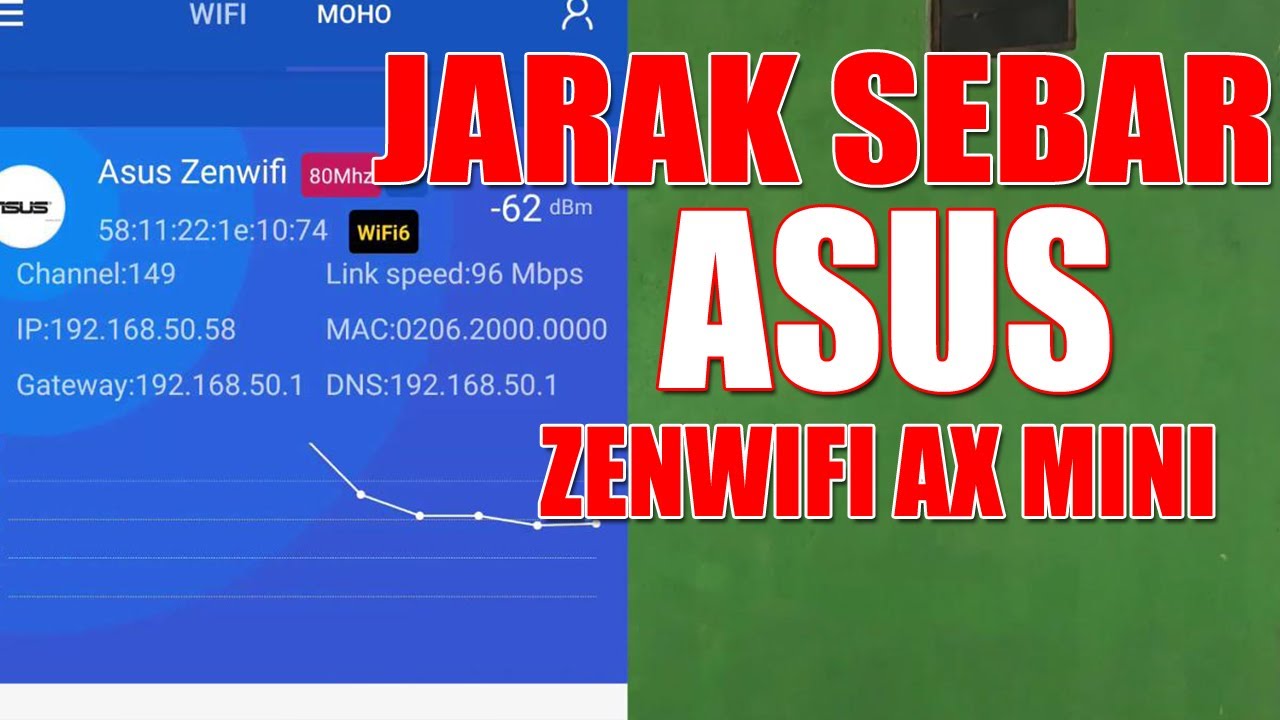 Jarak Sebar Asus Zen WiFi AX Mini XD4 - YouTube