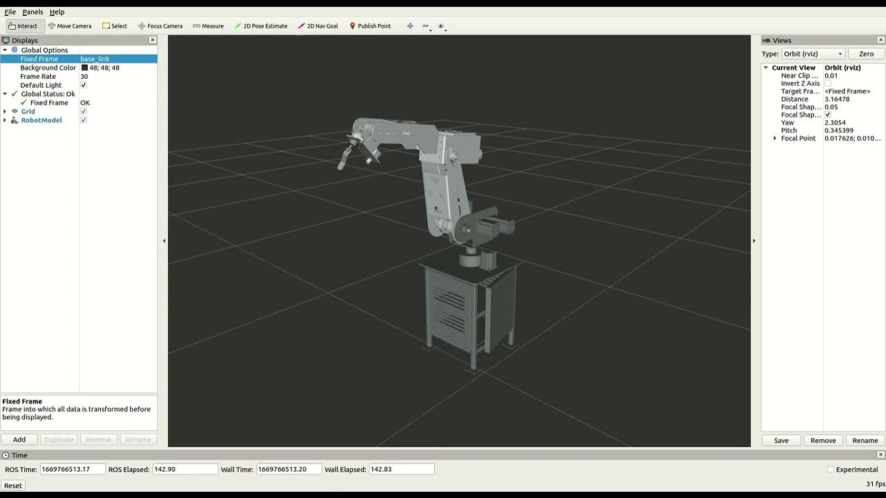 robot arm URDF RVIZ - YouTube