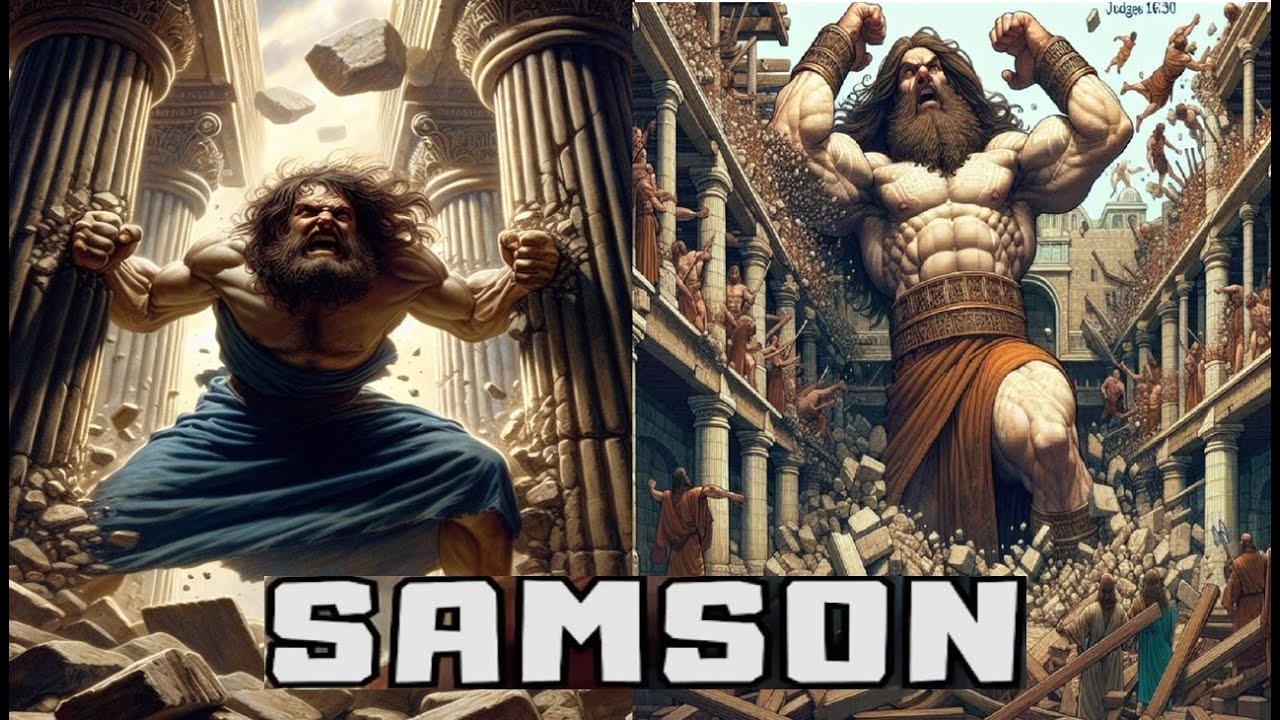 MUERTE de SANSON ! SANSON y DALILA ! INCREIBLE HISTORIA BIBLICA, EL ...