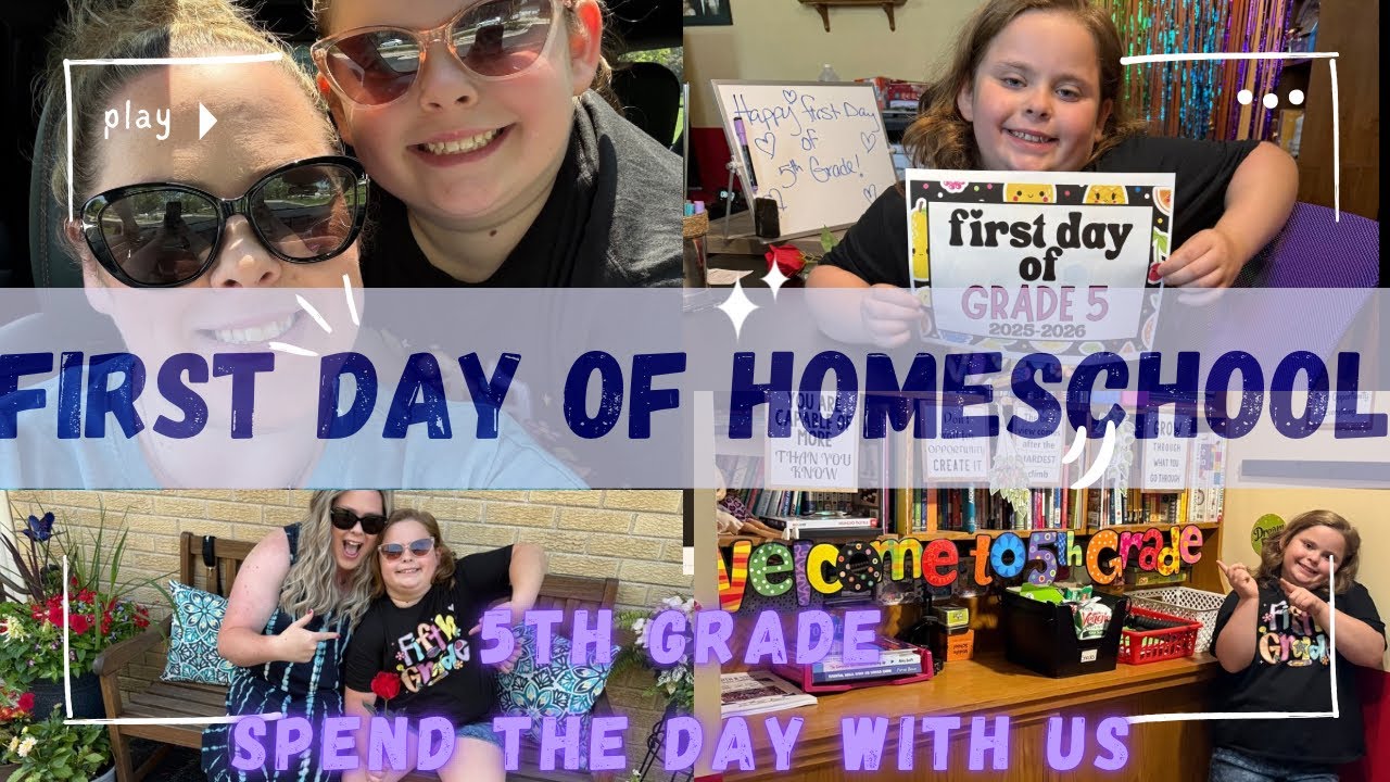 First Day of Homeschool! Fifth Grade | 6th Year Homeschooling - YouTube