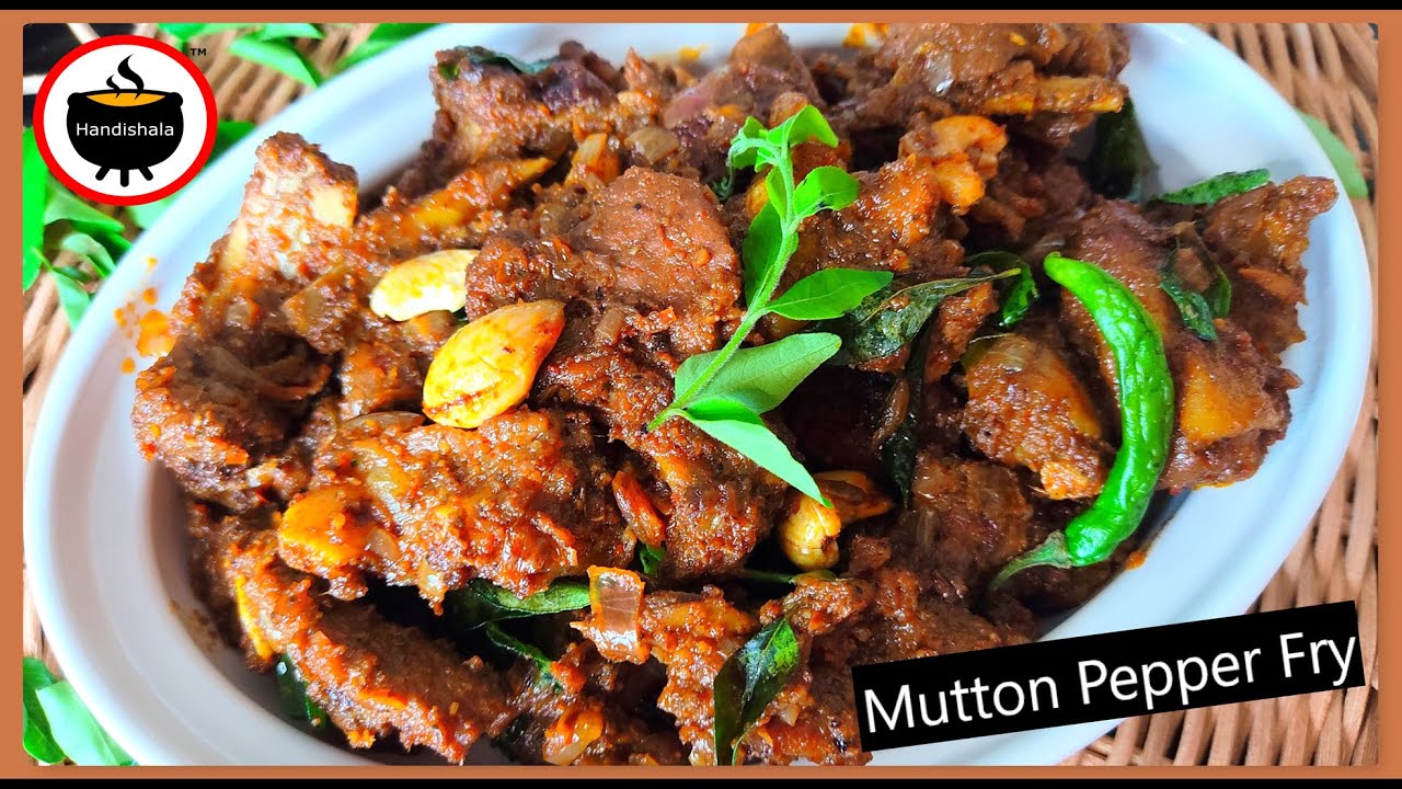 Mutton Pepper Fry Recipe | Pepper Mutton Masala | Mutton Chukka ...