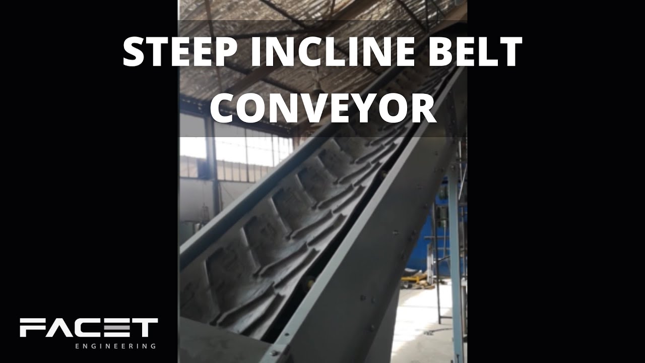 Steep Incline Belt Conveyor - YouTube