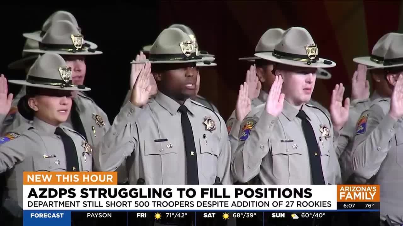 Arizona Department of Public Safety cadets graduate to troopers - YouTube