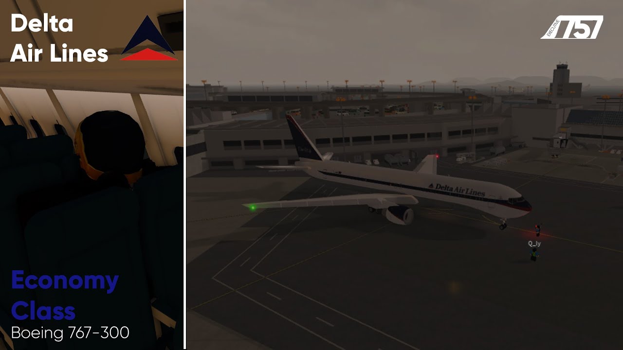 ROBLOX | Delta Air Lines | Economy Class | Boeing 767-300 - YouTube
