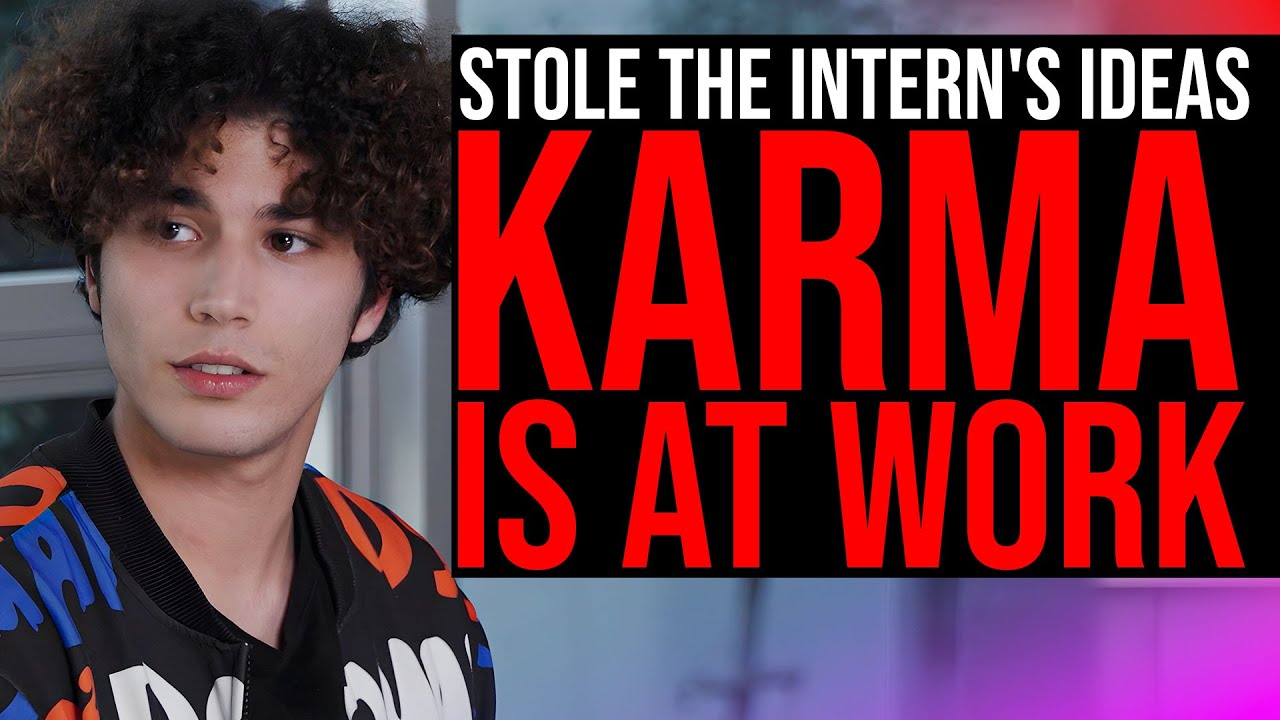 STOLE The INTERN'S Ideas Karma is At Work | What a Story - YouTube