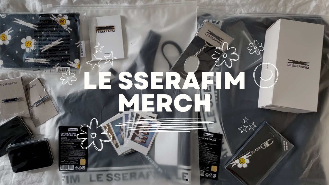 LE SSERAFIM Merch Unboxing: Official, Unforgiven & Wiggle Wiggle - YouTube