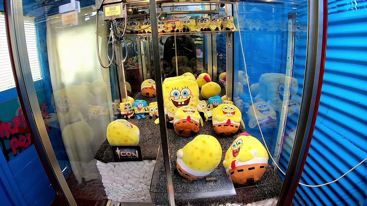 25 Plays On My SpongeBob Claw Machine - YouTube