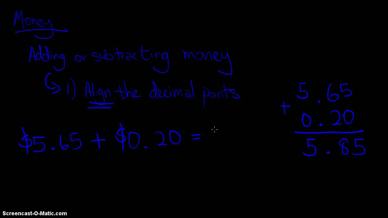 P3 Money Adding and Subtracting - YouTube