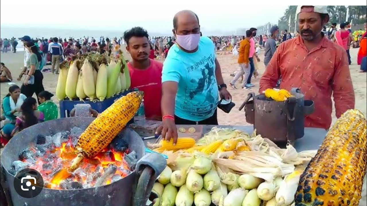 Maize Burn In Village Cooking | Farm Fresh Seeds Burn & Eat | Maize ...