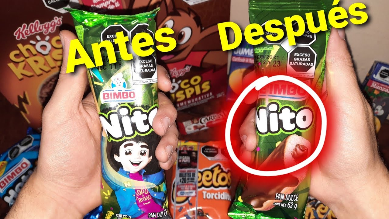 "El Antes y Después" de Cheetos/Negrito Bimbo/Galletas/ChocoKripis ...