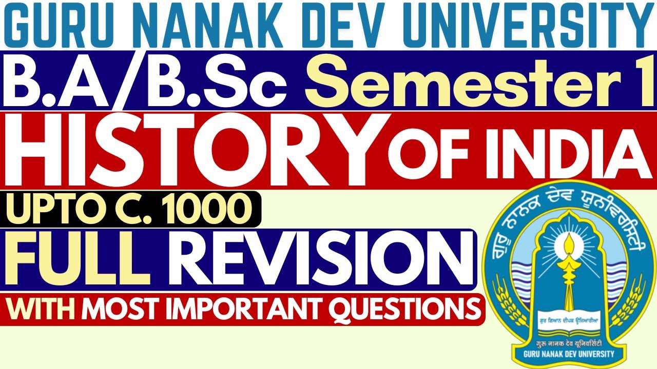 History of India Upto 1000 AD | BA Sem 1 History Important Questions ...