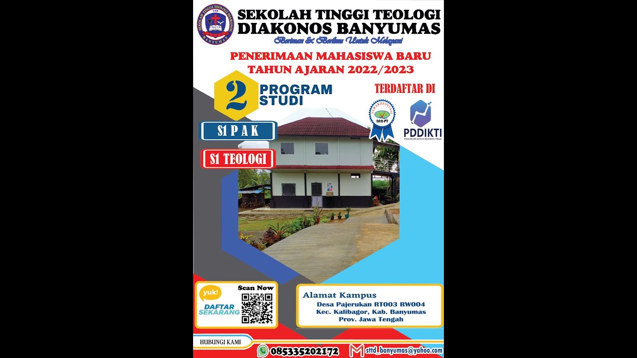 Penerimaan Mahasiswa Baru STT Diakonos Banyumas - YouTube
