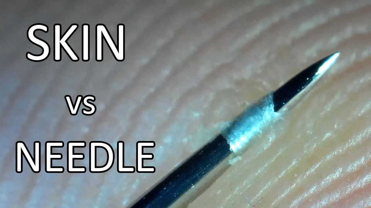 Needle In Human Skin! | Needle Piercing Objects Under A Microscope ...