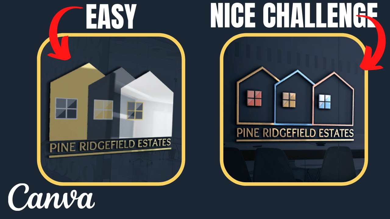 Two Overlapping 3D logos on Canva and Photopea - YouTube