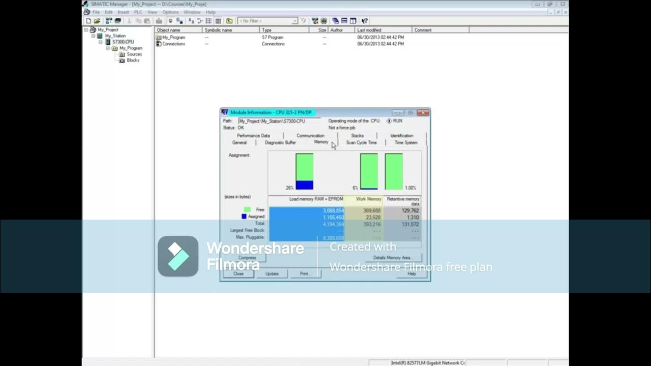 89: Module information: Memory, Scan Cycle, and Time System Tabs ...