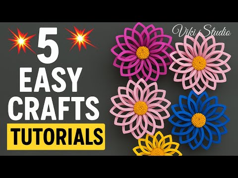 WOW! 💥 5 EASY Flowers from Foam Sheets! DIY Home Decorations