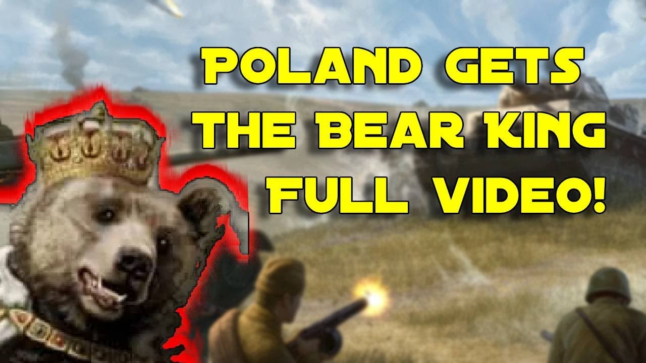 HOI4:Poland gets Wojtek the Bear (as King?) Live! - YouTube