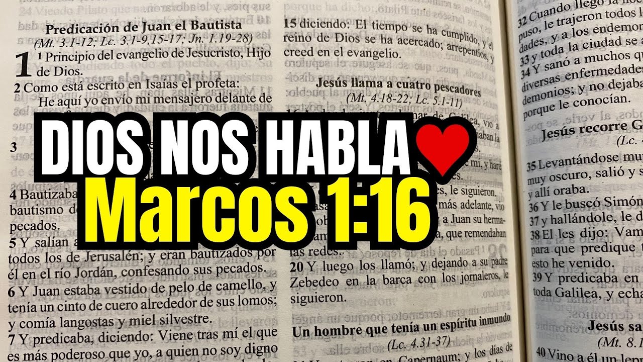 Dios nos habla♥️ En marcos 1:16 - YouTube