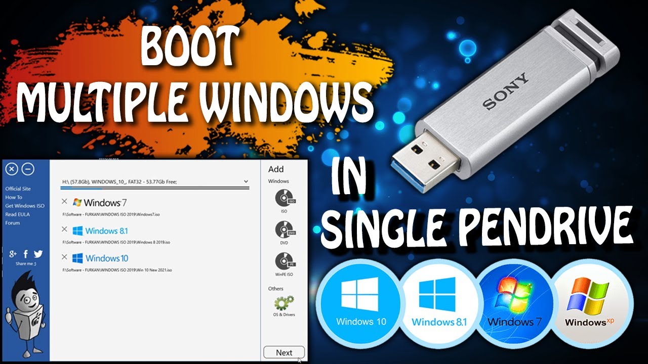 How To Create Multi Boot Usb Flash Drive For Windows 7 8 And 10 Make A