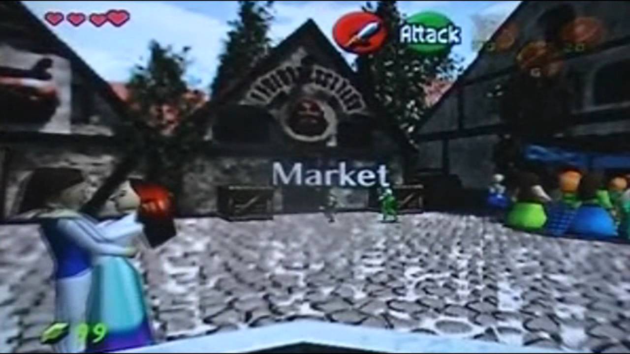 Let's Play Ocarina Of Time #4 Hyrule Castle Town - YouTube