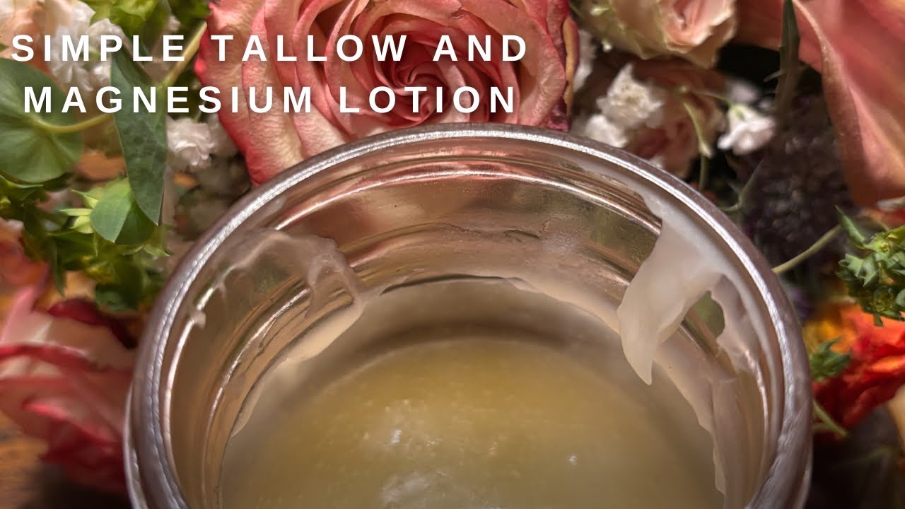 Homemade- Tallow and Magnesium Lotion - YouTube