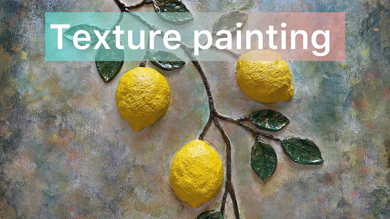 #22 Texture painting with modelling paste tutorial | modelling paste ...