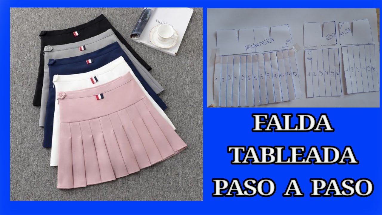 COMO HACER FALDAS TABLEADAS💖💖 MOLDES PASO A PASO 💖💖 - YouTube