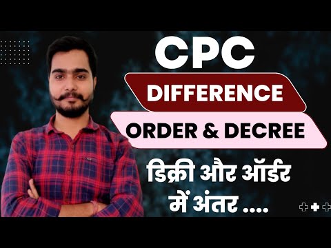 Cpc। What Is Decree And Order। Difference Btw Order And Decree। #decree #order #cpc # ...
