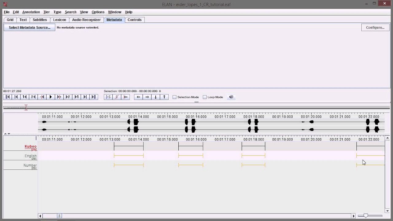 Segmenting and Annotating in ELAN - YouTube