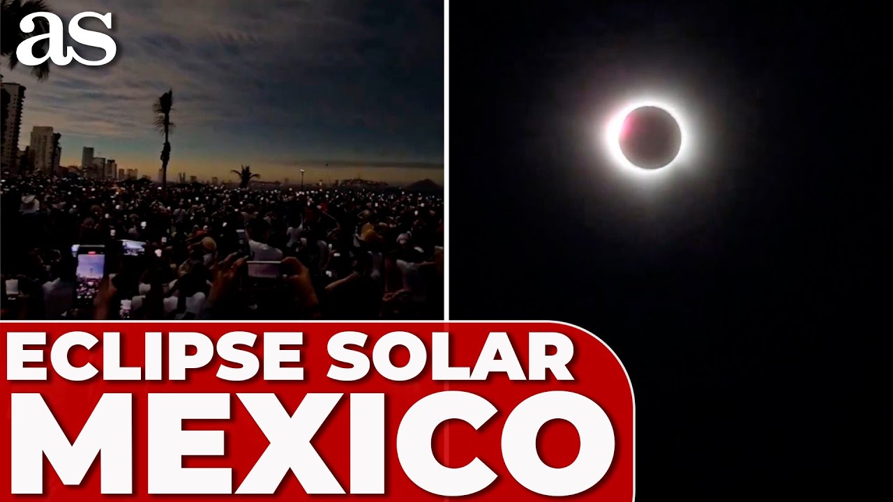 IMPRESIONA cómo se vivió ECLIPSE SOLAR MÉXICO - YouTube
